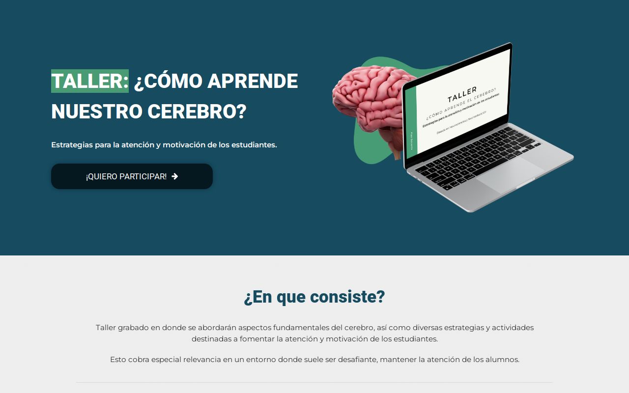 Taller ¿Cómo aprende el cerebro? - Plan Docente